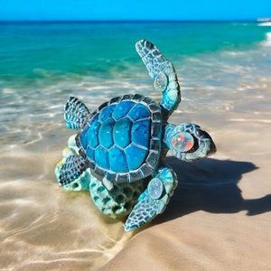 Australian Opal Sea Turtle Ornament Statue - Etsy