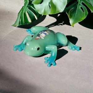 Australian Black Opal Resin Frog - Etsy