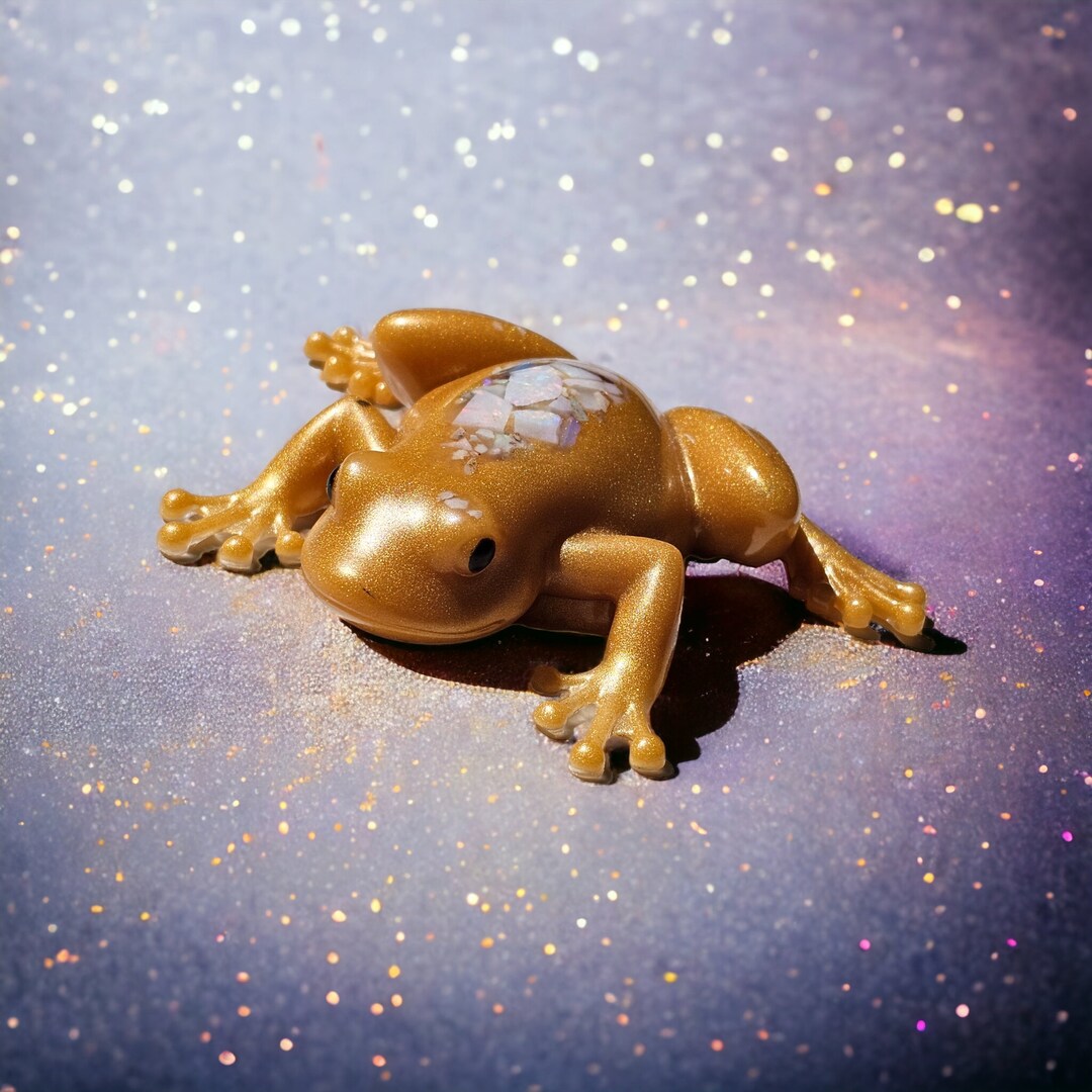 Australian Black Opal Resin Frog - Etsy