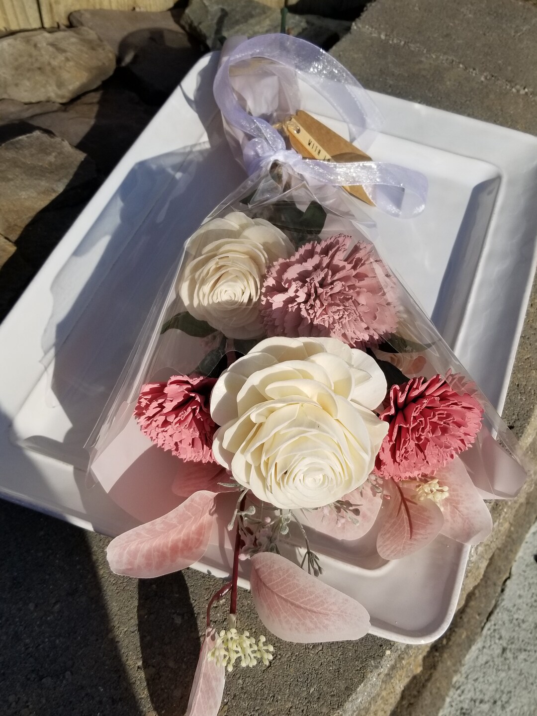 Wood Roses and Carnations / Anniversary Flowers / Eco Friendly Flowers ...