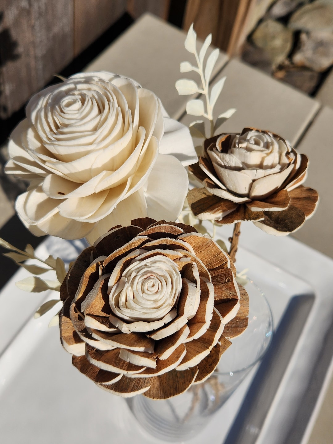 Wood Roses / Wooden Roses / Ecofriendly Flowers / 5th Anniversary Gift ...