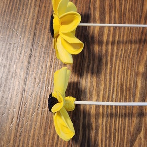 Wood Black Eyed Susans DIY Stemmed Flowers Ecofriendly - Etsy