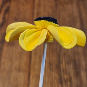 Wood Black Eyed Susans DIY Stemmed Flowers Ecofriendly - Etsy
