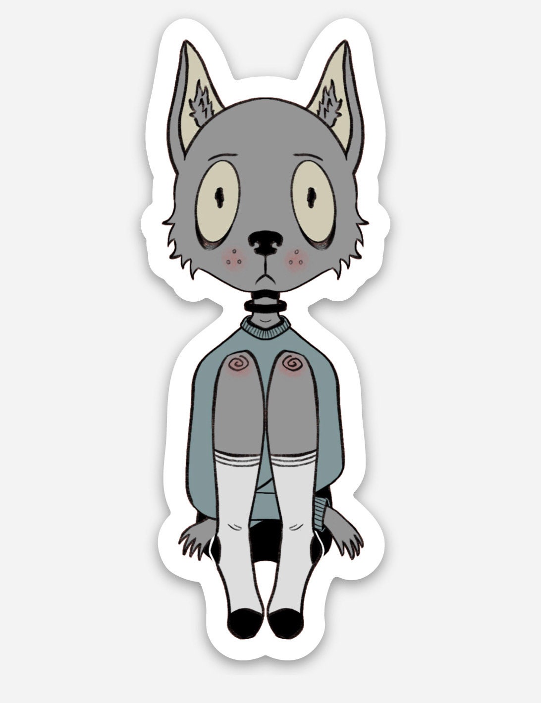 Wolf Boy Vinyl Sticker - Etsy