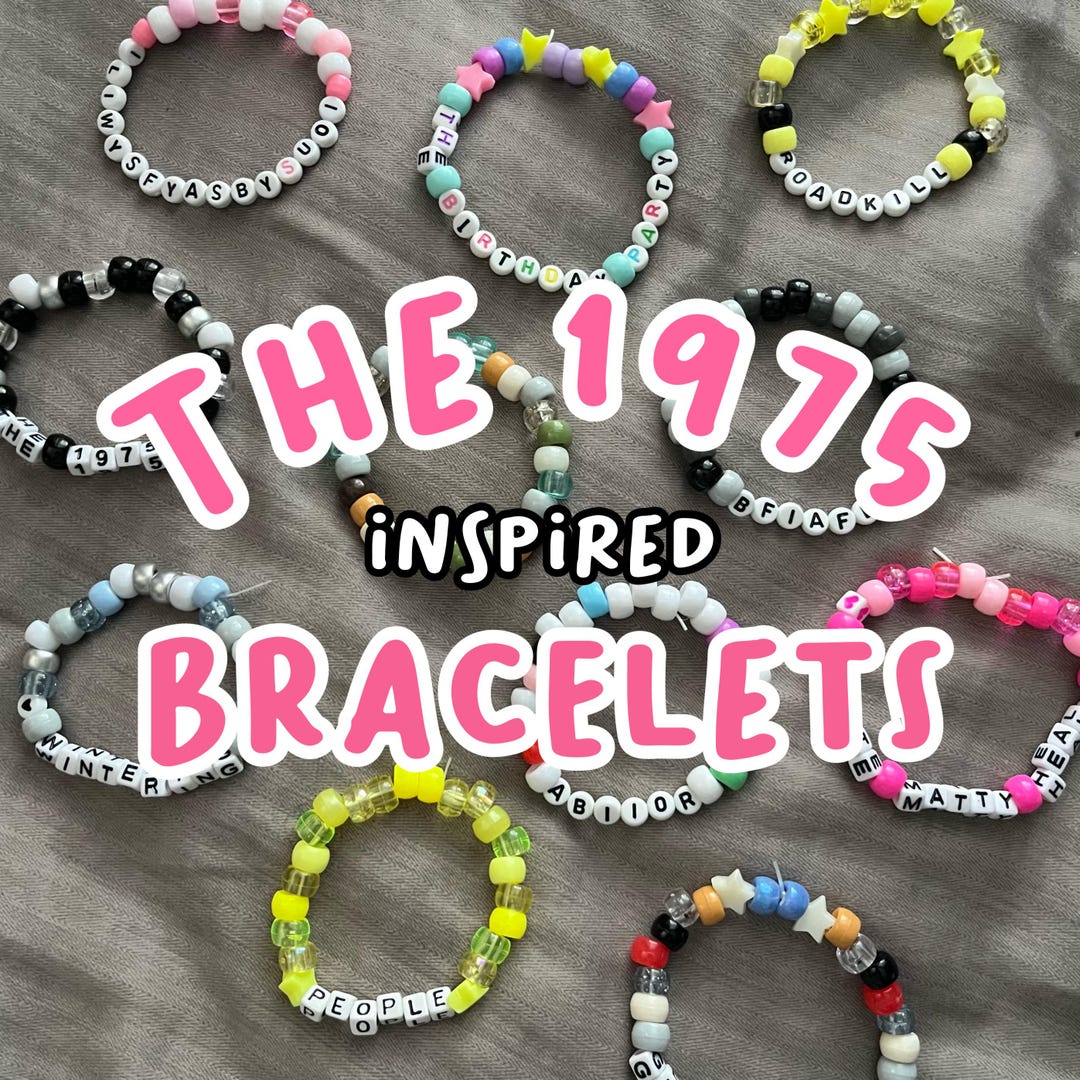 The 1975 Inspired Beaded Friendship Bracelet Set Indie Band Jewelry ...