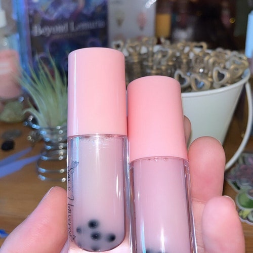 Strawberry Milk Tea Boba Lip Gloss - Etsy