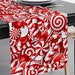Candy Cane Table Runner Red and White Christmas Peppermint Table Runner ...