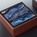 Custom Blue Jewelry Box for Couples Blue Agate Art Keepsakes - Etsy