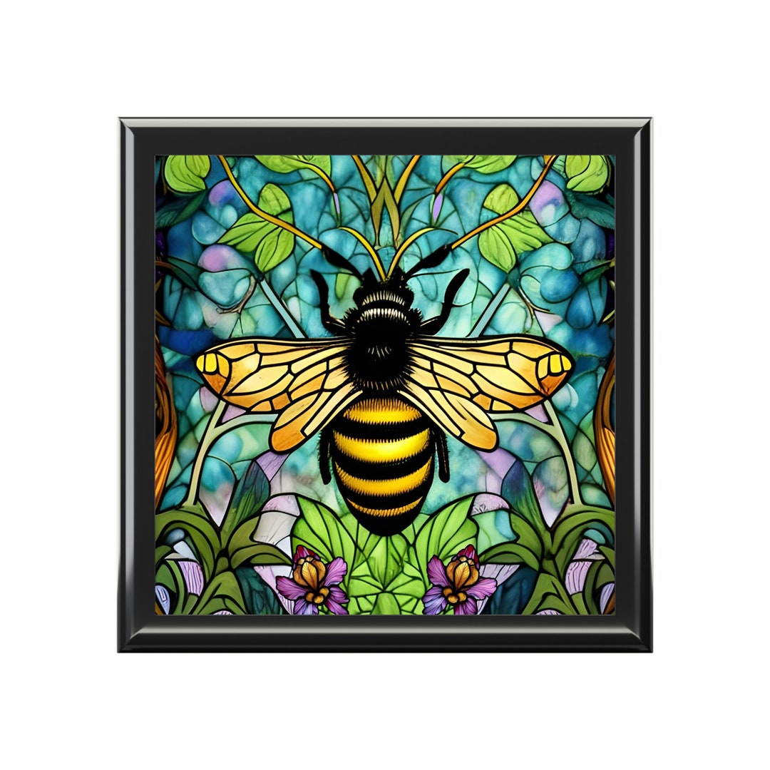 Bee Jewelry Box - Bee Gift Box, Bumblebee Box, Wood Keepsake Box ...