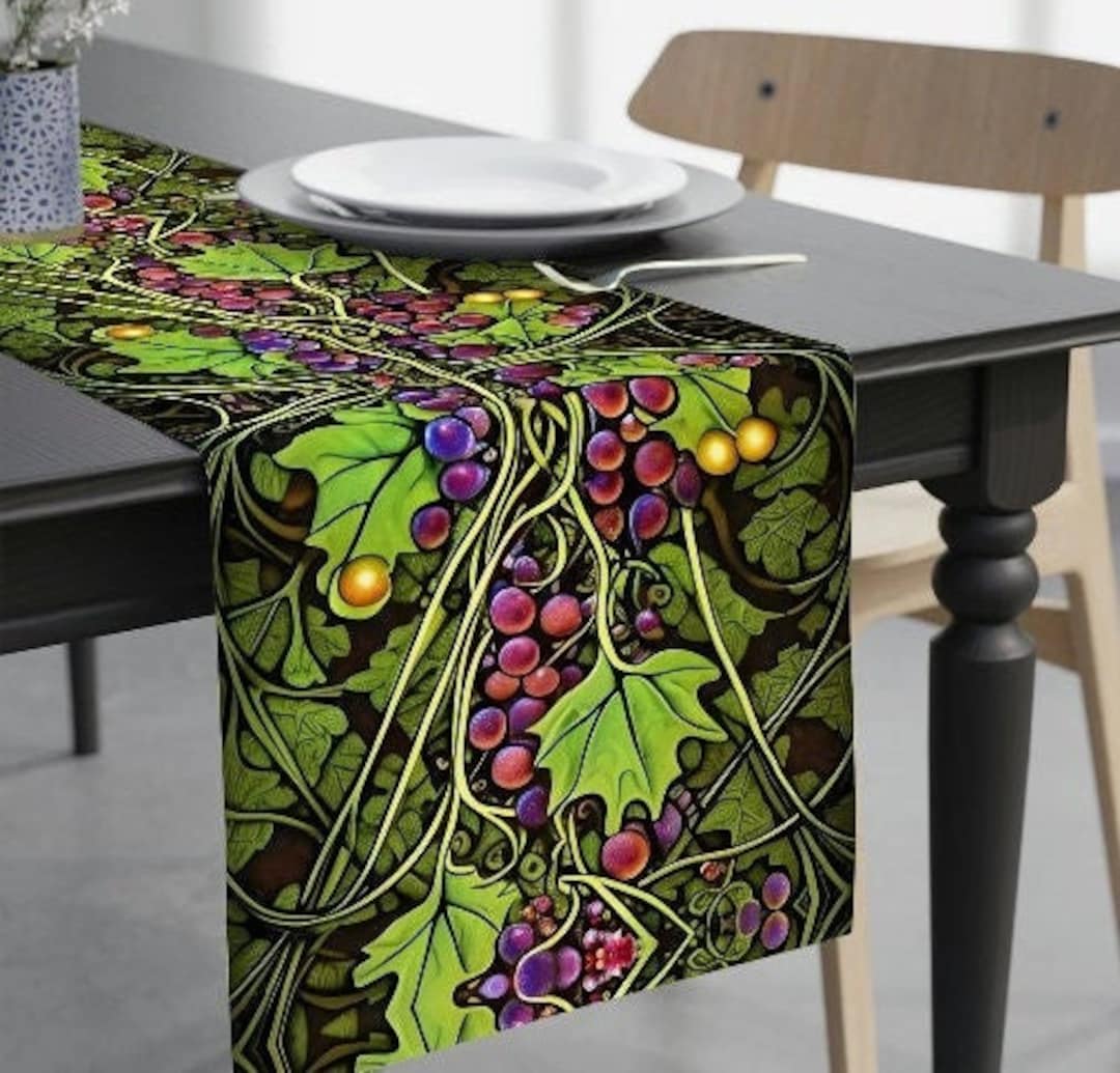 Vineyard Table Decor Runner Grape Vine Wine Lover Gift Grapevine Art ...