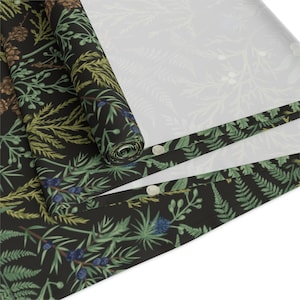 Yuletide Forest Table Runner - Dark Green Rustic Woodland Cottagecore ...