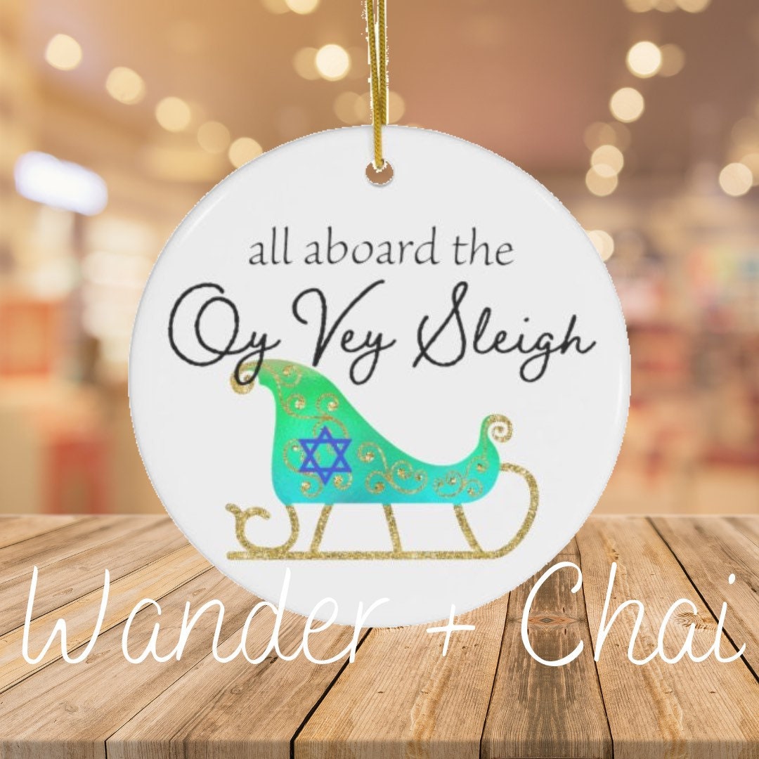 Jewish Christmas Ornament Gift - Oy Vey Gift Ornament, Interfaith ...