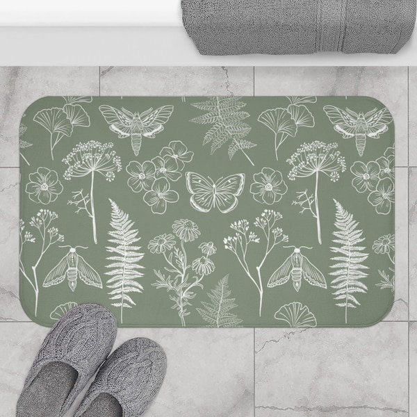 Green Bath Mat - Etsy