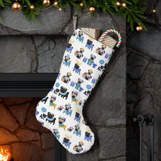 Hanukkah Dog Stocking Chanukah Puppy Jewish Pug Dog Gift - Etsy