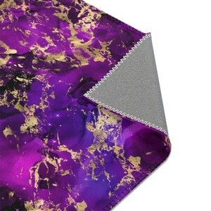 Gold Purple Galaxy Rug for Bedroom - Pretty Girls Outer Space Rug ...