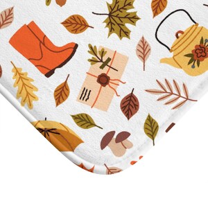 Cute Fall Leaf Bath Mat - Decorative Fall Bath Mat, Autumn Bathroom ...