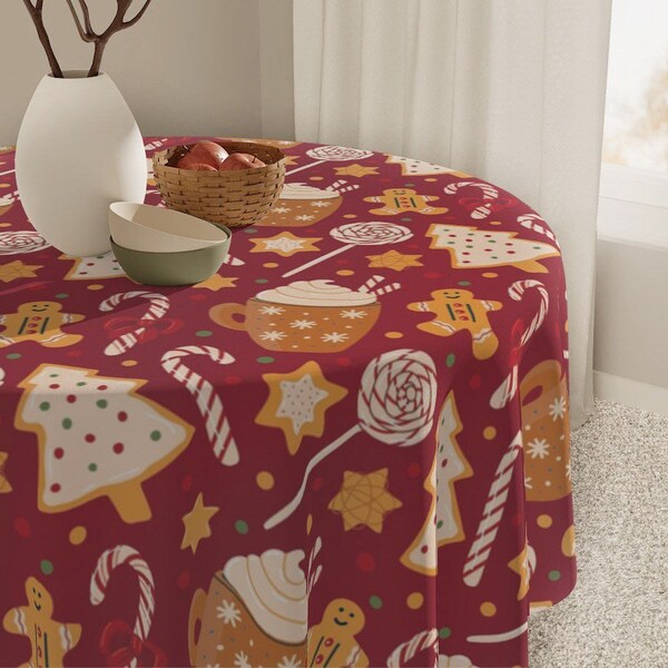 Candy Cane Tablecloth - Etsy