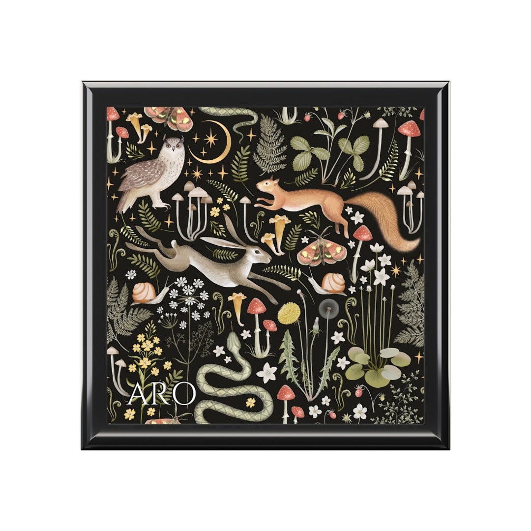 Enchanted Forest Keepsake Box Wood - Woodland Animals, Baby Shower Gift ...