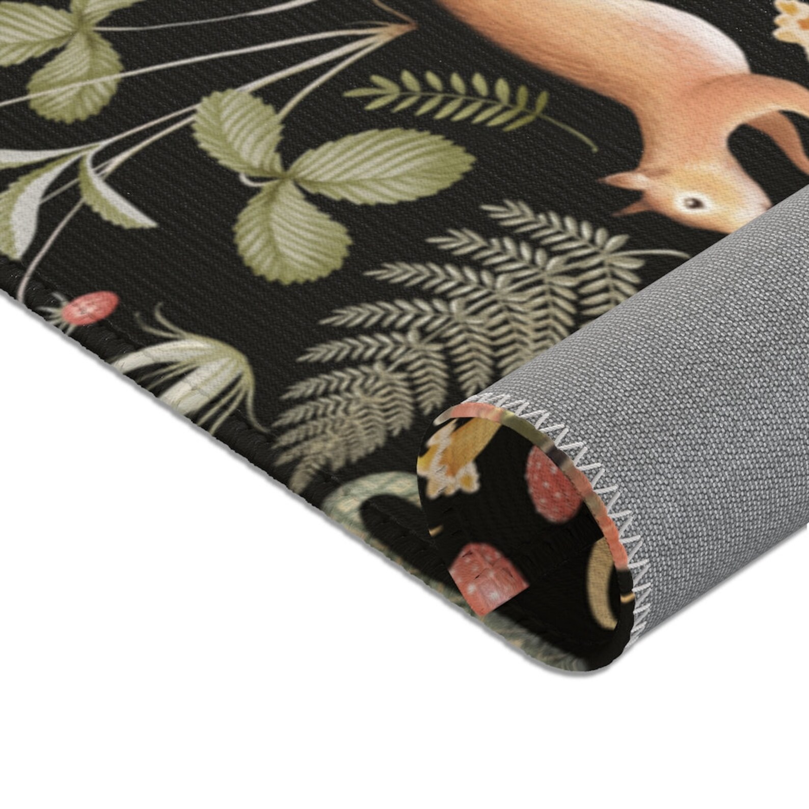 Woodland Animal Area Rug Dark Forest Living Room Decor, Woodland Rug ...