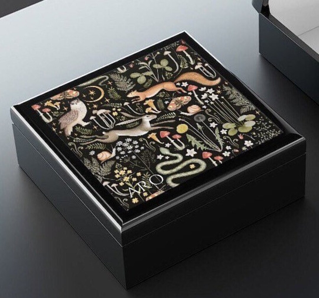 Enchanted Forest Keepsake Box Wood Woodland Animals, Baby Shower Gift ...