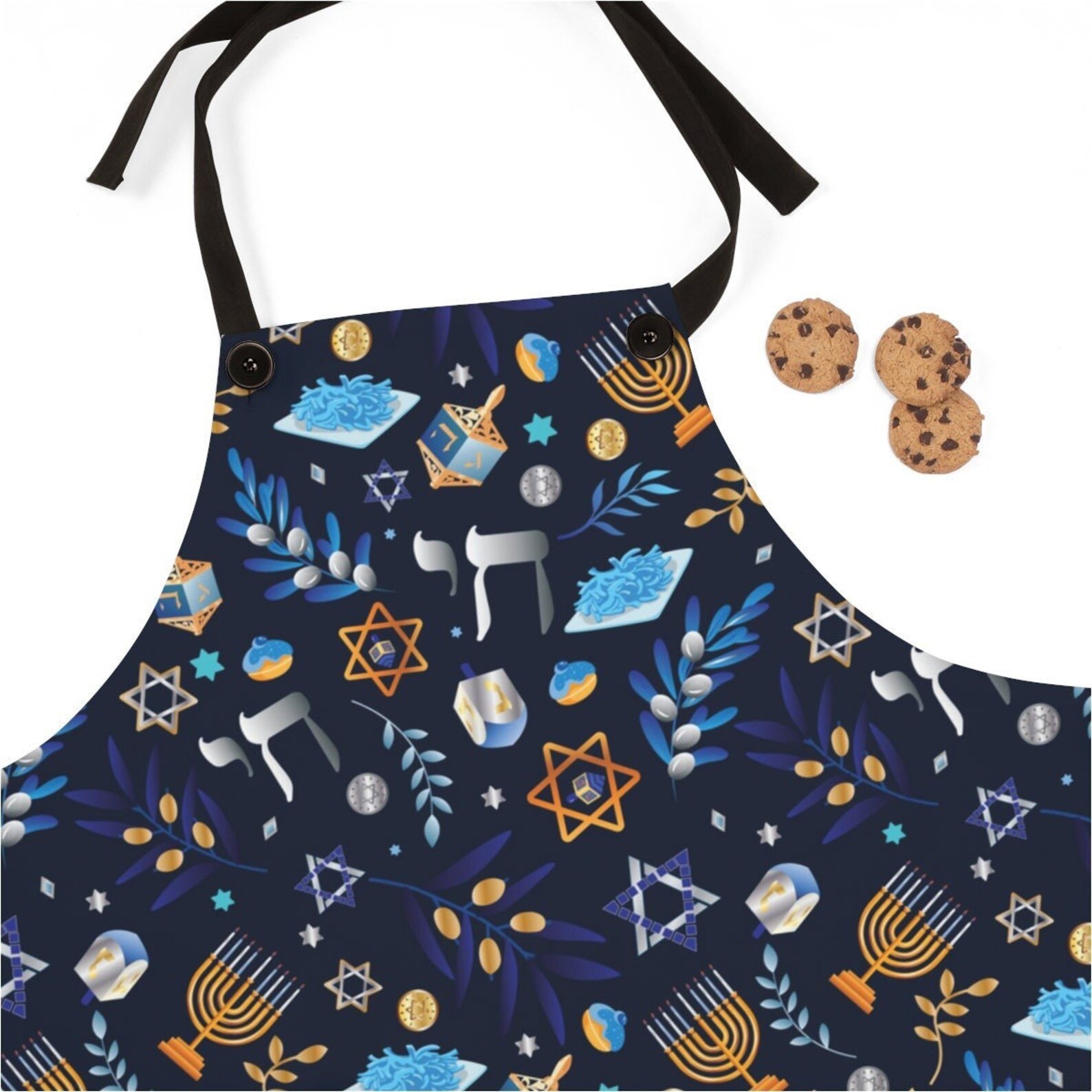 Blue Hanukkah Apron Jewish Apron Womens Hanukkah Gift - Etsy