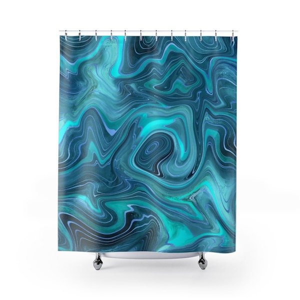 Teal Shower Curtain - Etsy
