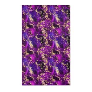 Gold Purple Galaxy Rug for Bedroom - Pretty Girls Outer Space Rug ...