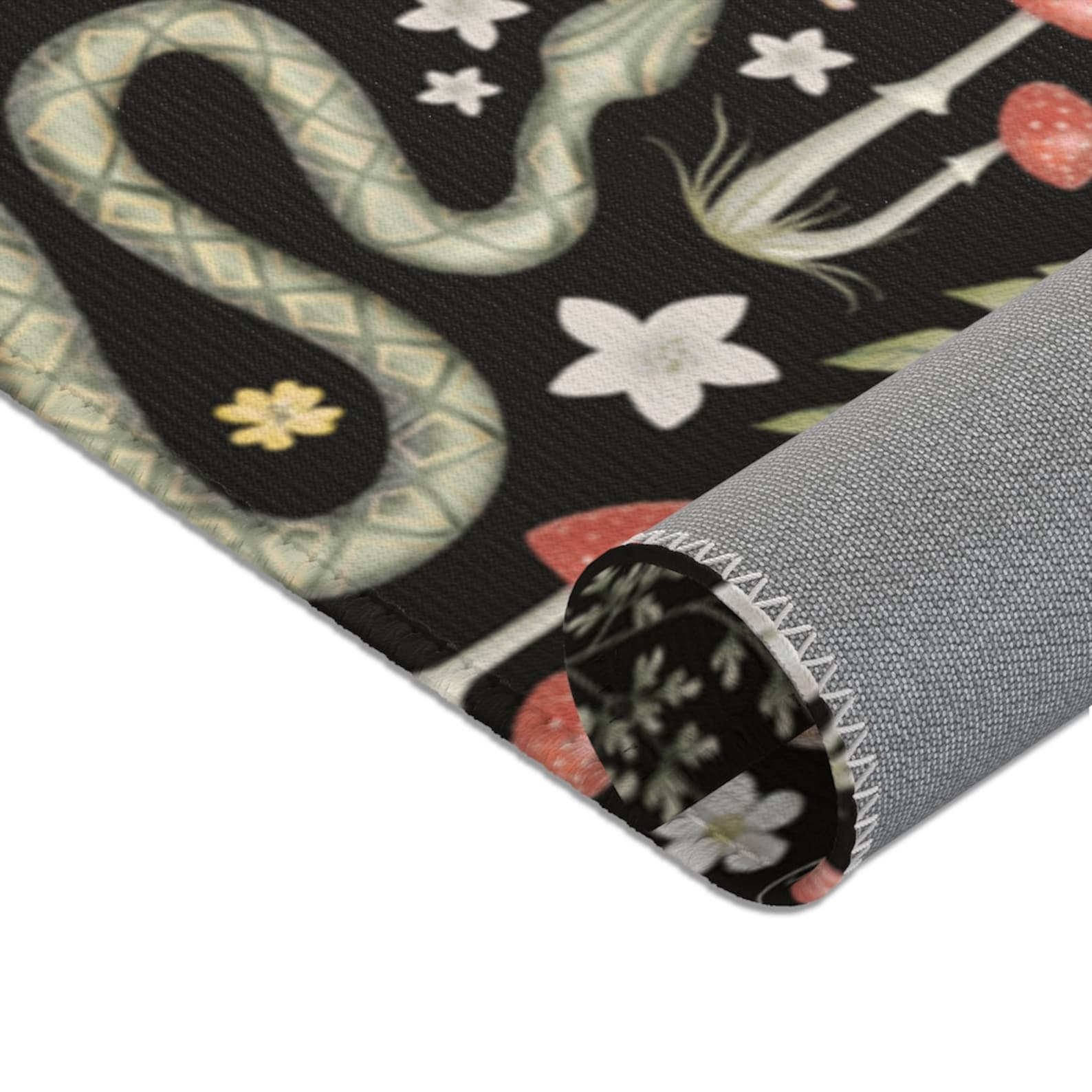 Woodland Animal Area Rug - Dark Forest Living Room Decor, Woodland Rug ...