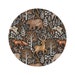 Round Forest Animal Rug Rustic Woodland Tree Rug Round, Scandinavian ...