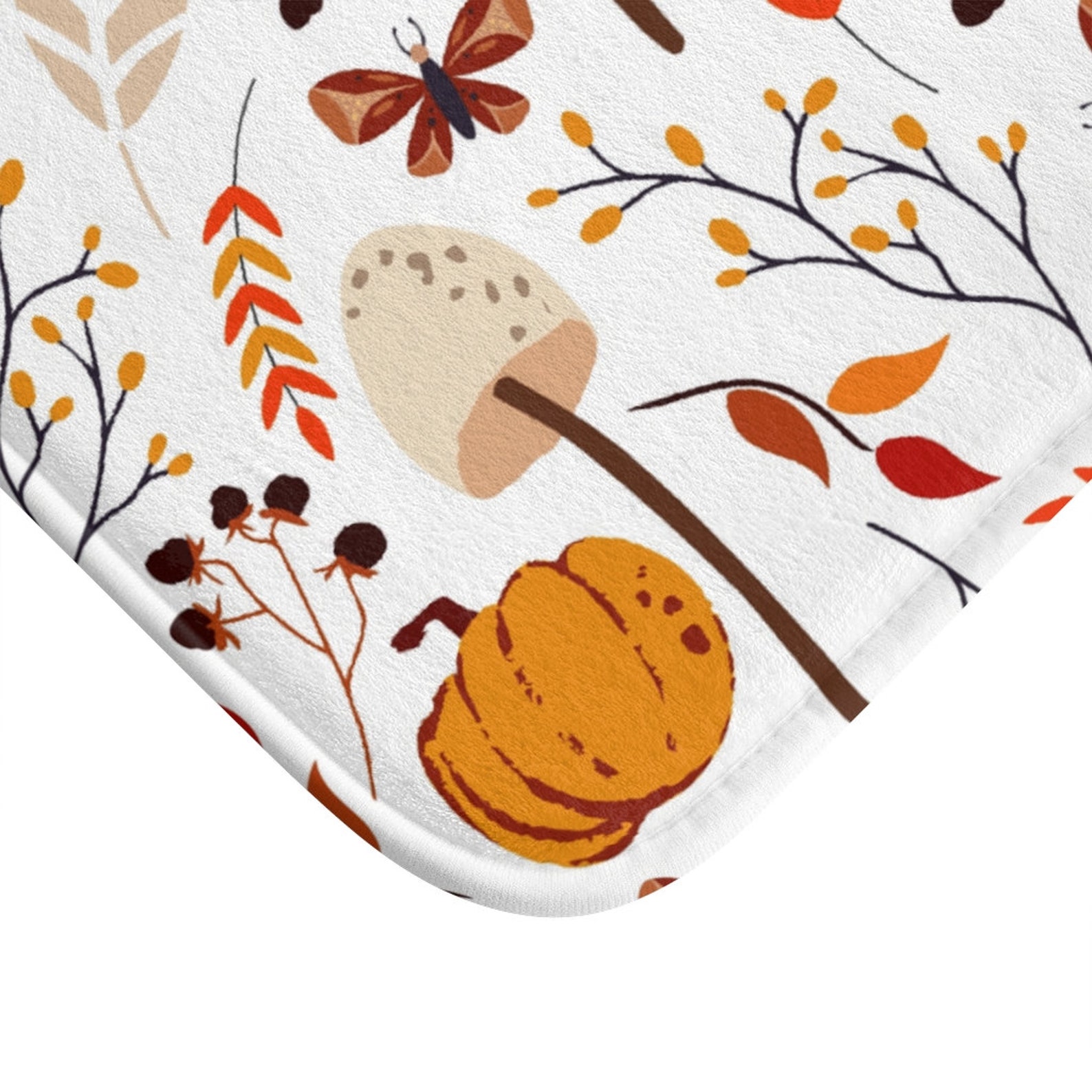 Contemporary Fall Bath Mat Pumpkin Bathroom Decor Boho - Etsy