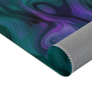 Dark Green Purple Area Rug - Marble Emerald Green Rug, Eclectic Living ...