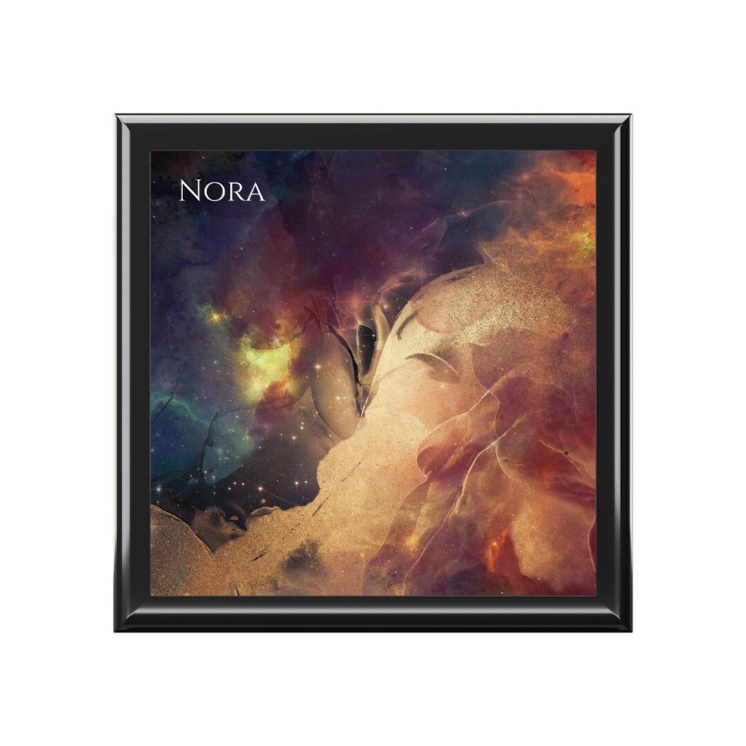 Galaxy Jewelry Box - Custom, Cosmic Jewelry Box Wooden, Nebula Art Wood ...