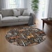 Round Forest Animal Rug Rustic Woodland Tree Rug Round, Scandinavian ...