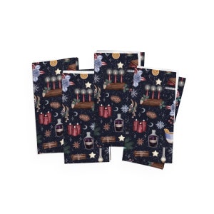Yule Decor Napkin Set - Winter Solstice Pagan Yuletide Gatherings ...