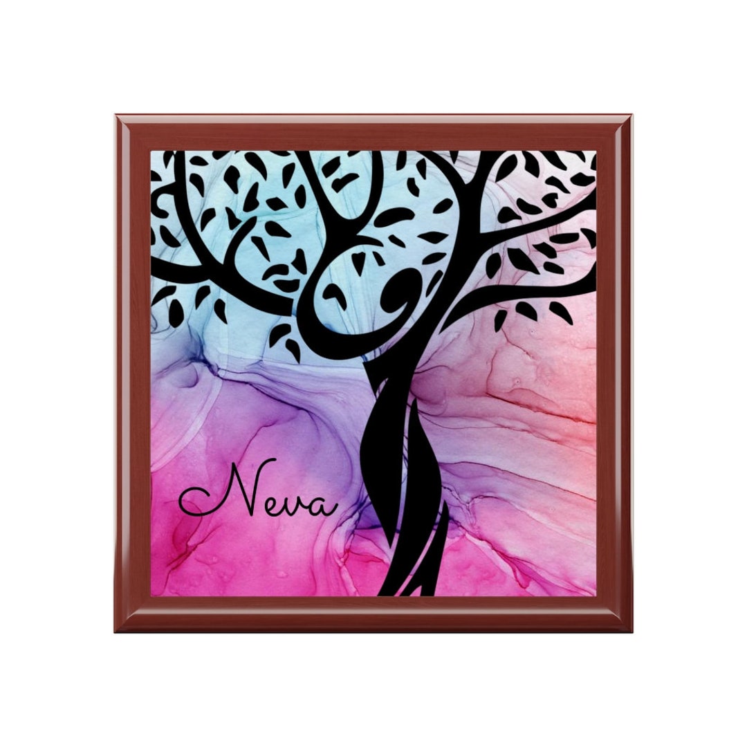 Womens Body Jewelry Box Wooden - Custom, Female Tree Art, Tree of Life ...