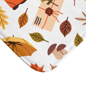 Cute Fall Leaf Bath Mat - Decorative Fall Bath Mat, Autumn Bathroom ...