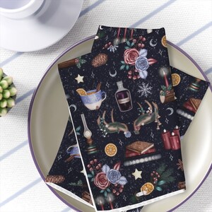 Yule Decor Napkin Set - Winter Solstice Pagan Yuletide Gatherings ...