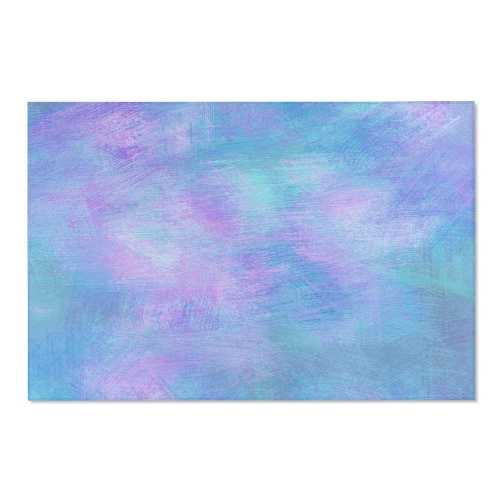 Blue Purple Watercolor Area Rug Ombre Periwinkle Rug - Etsy