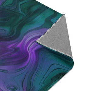 Dark Green Purple Area Rug - Marble Emerald Green Rug, Eclectic Living ...