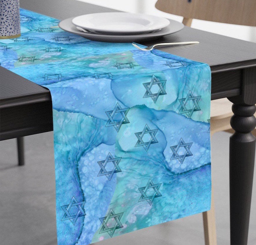 Jewish Table Runner - Star of David, Magen David, Jewish Home Decor - Etsy