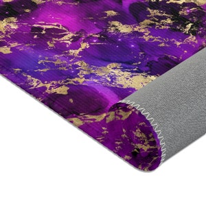 Gold Purple Galaxy Rug for Bedroom Pretty Girls Outer Space Rug Nursery ...