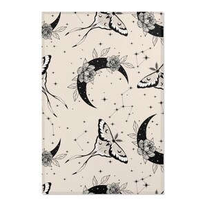 Luna Moth Rug - Neutral Area Rug Beige, Celestial Rug, Witchy Living ...