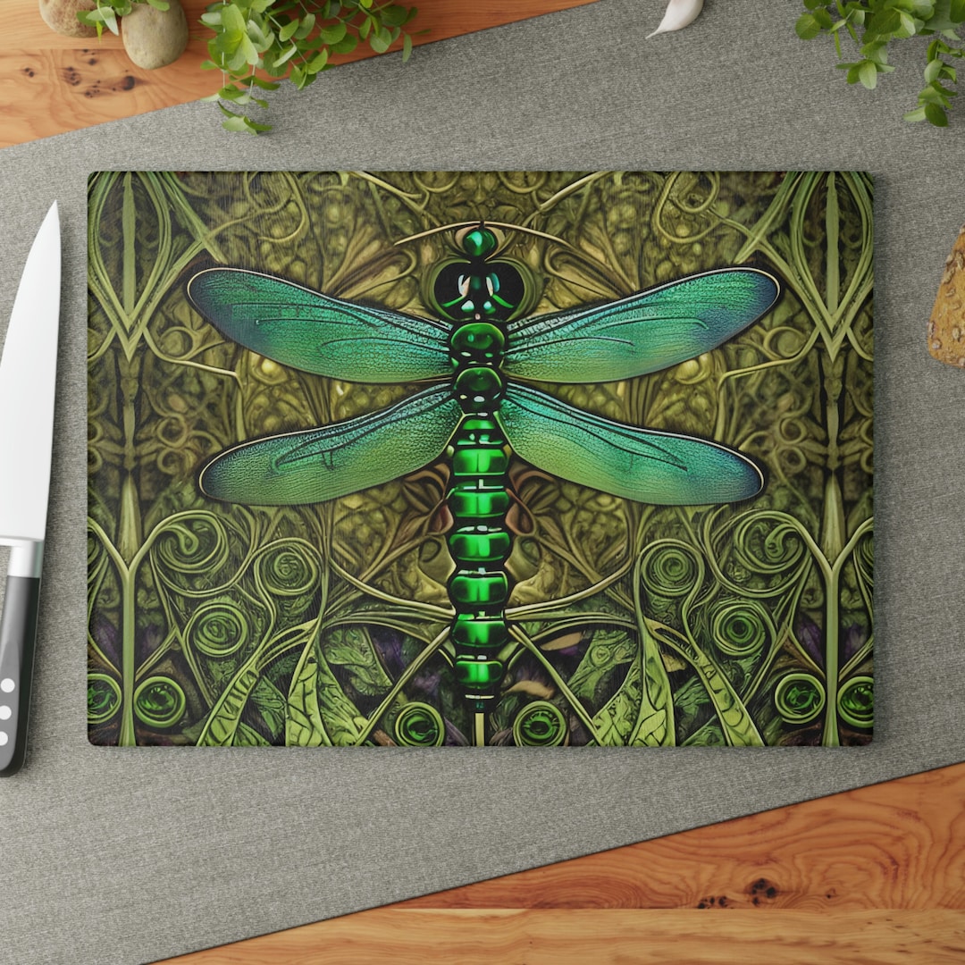 Dragonfly Cutting Board - Dragonfly Gifts for Women, Steampunk Vine ...