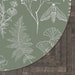 Sage Green Round Area Rug Neutral Botanical Bedroom Rug Round - Etsy