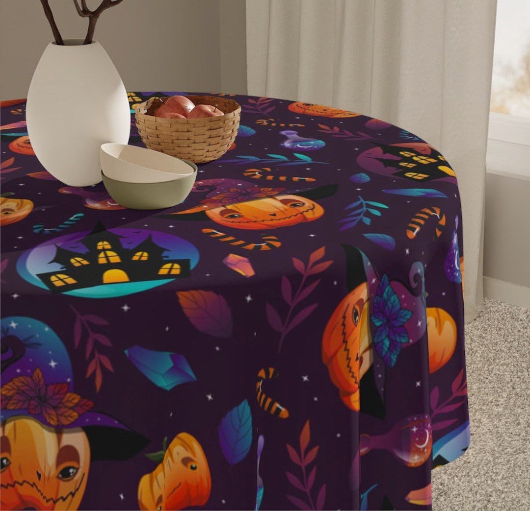 Halloween Pumpkin Tablecloth - Spooky Tablecloth Halloween Decorations ...
