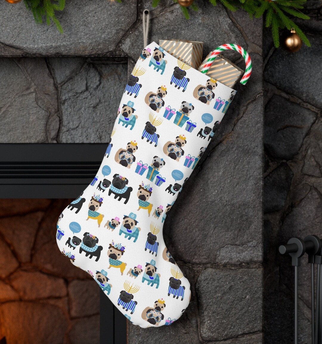 Hanukkah Dog Stocking - Chanukah Puppy Jewish Pug Dog Gift - Etsy
