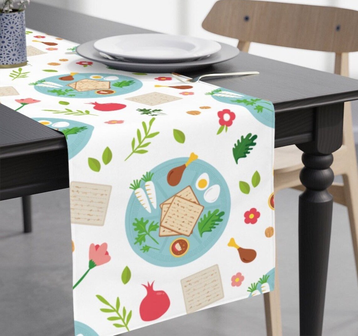 Passover Table Runner Sedar Plate Pesach Matza Passover - Etsy