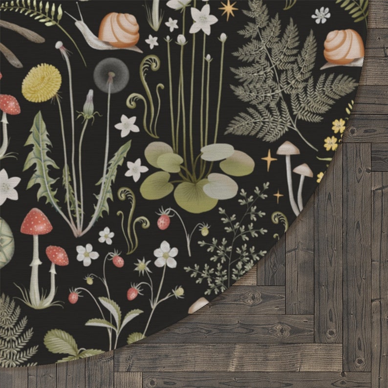 Woodland Animal Rug Round - Small Round Rug Forest Animal Nursery Rug ...