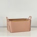 Vegan Leather Foldable Storage Container, Leather Storage Basket, Home ...