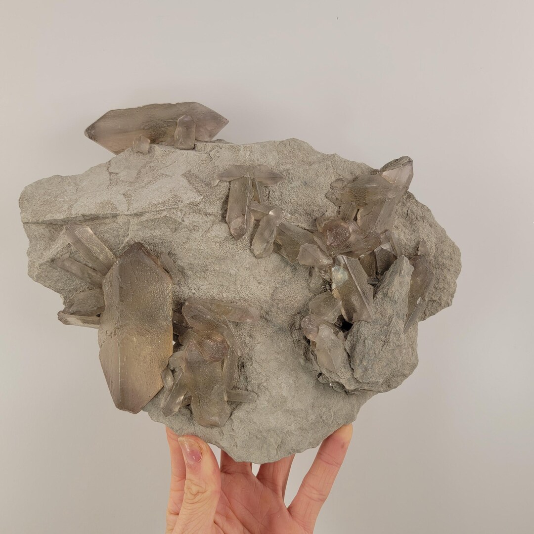Large Barite Cluster on Matrix From the Linwood Mine, Iowa, USA, Double ...